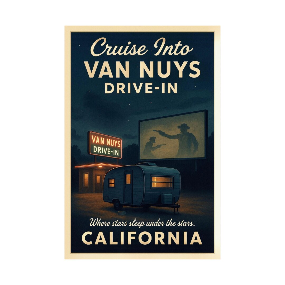 Van Nuys Drive-in Poster: Once Upon a Time in Hollywood Art Print - Etsy