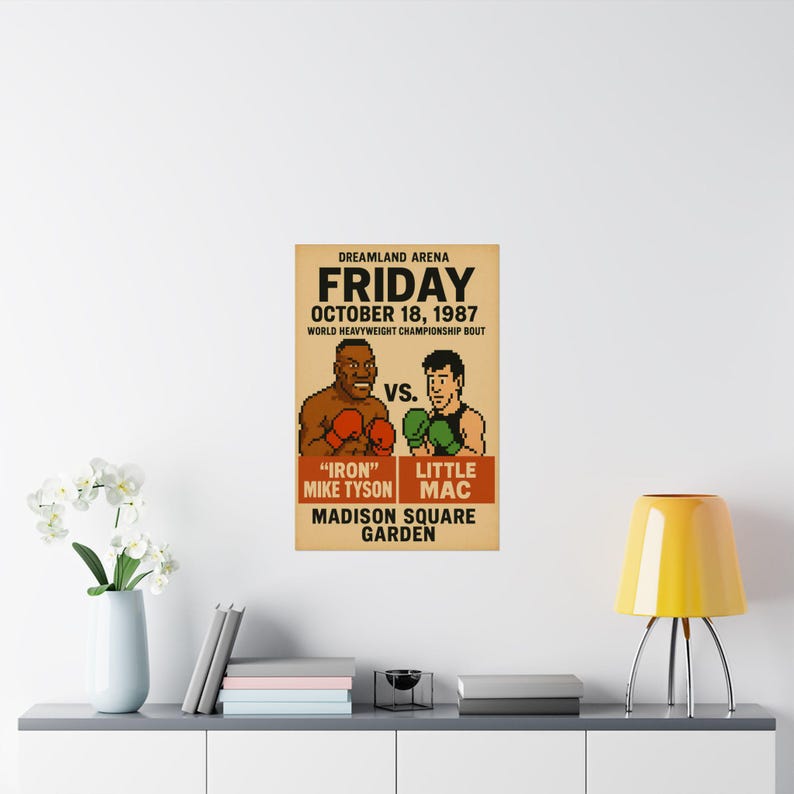 Retro NES Boxing Poster: Punch-out!! Inspired 80s Sports Art - Etsy