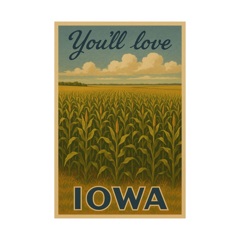 Iowa Poster - Etsy