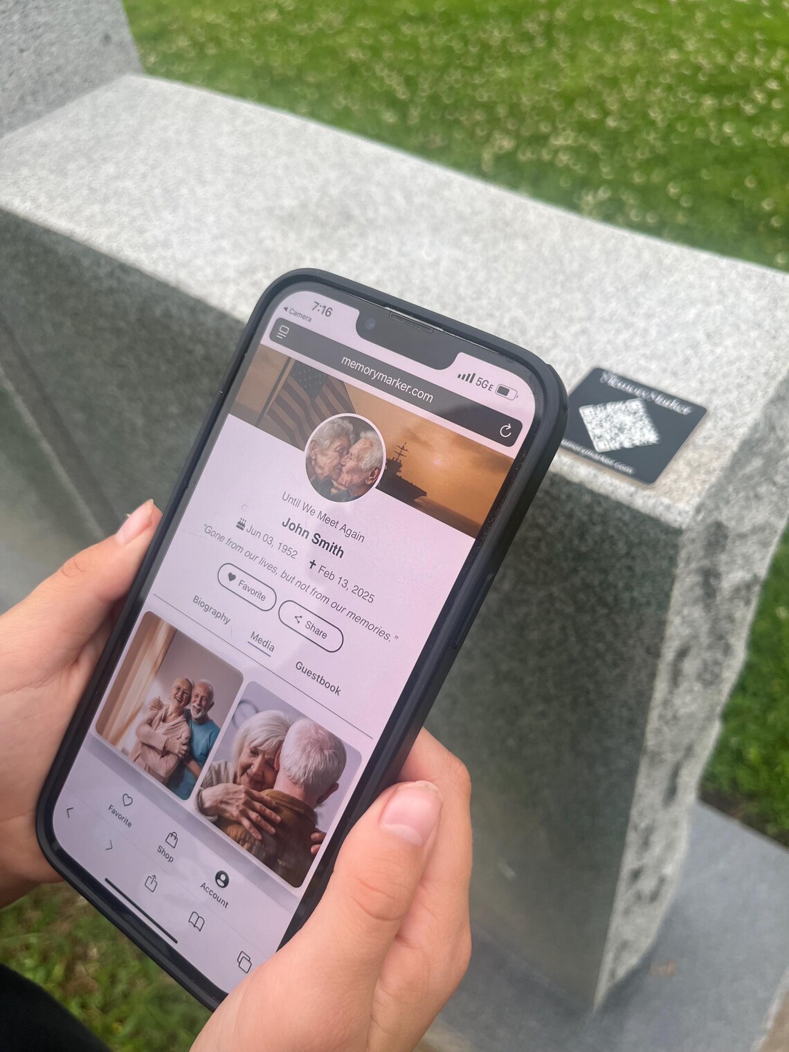 Memory Marker – QR Code Medallion for Headstones With Memorial Tribute ...
