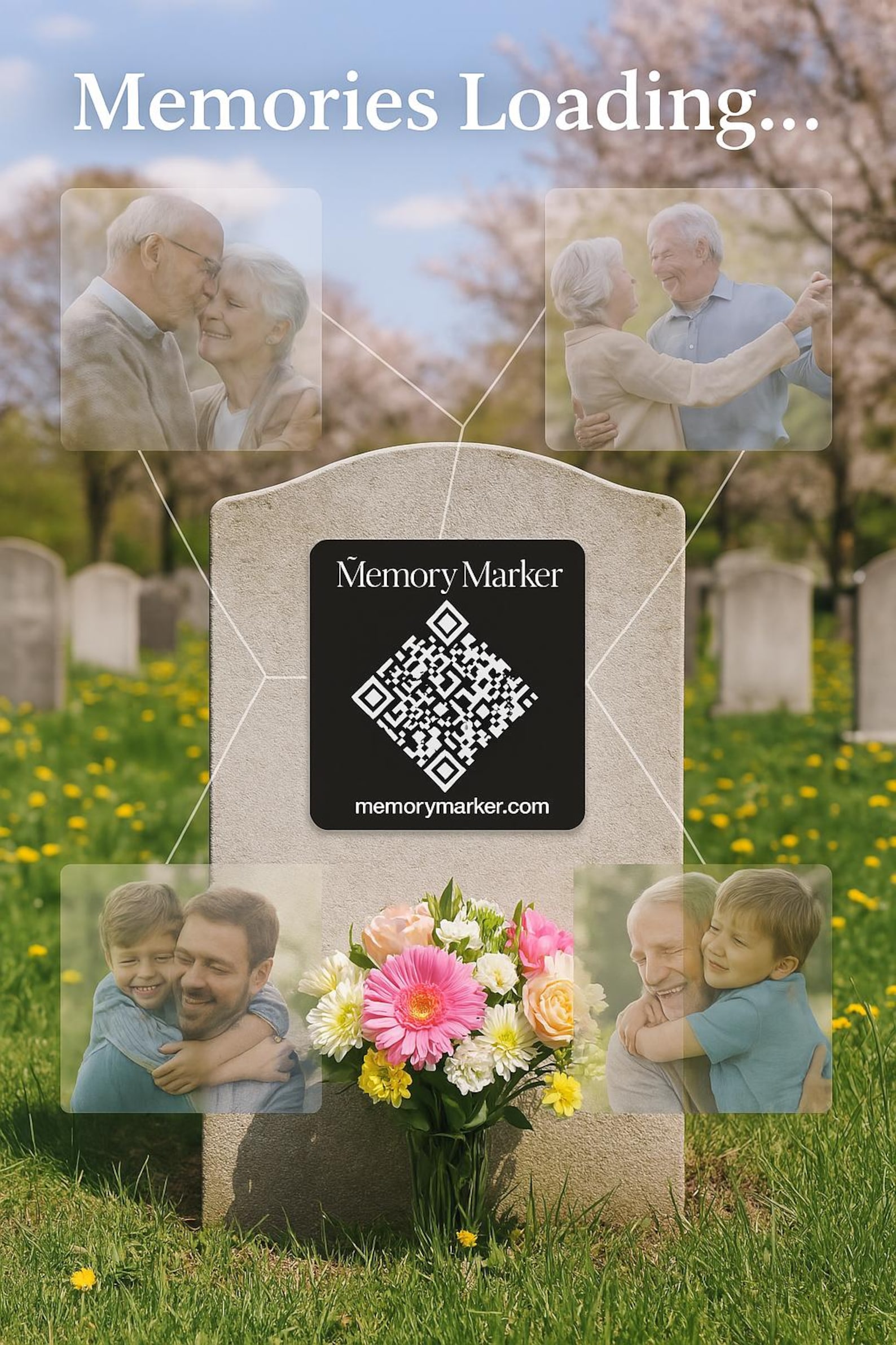 Memory Marker – QR Code Medallion for Headstones With Memorial Tribute ...
