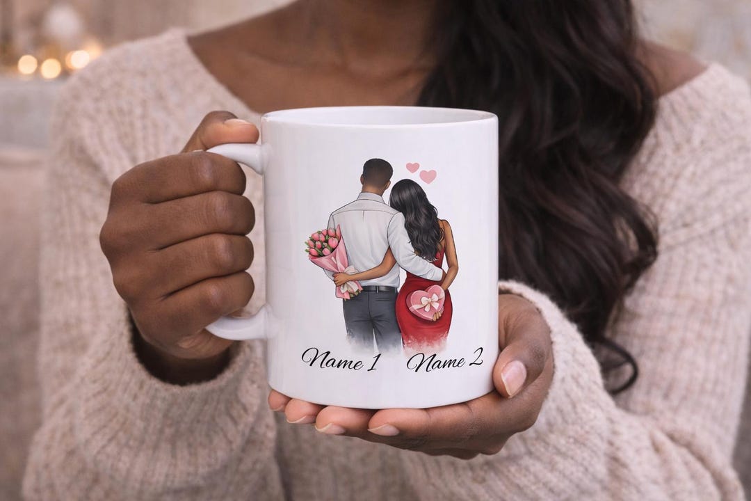 Personalized Mug for Couples With Names, Romantic Partner Mug, Gift for ...