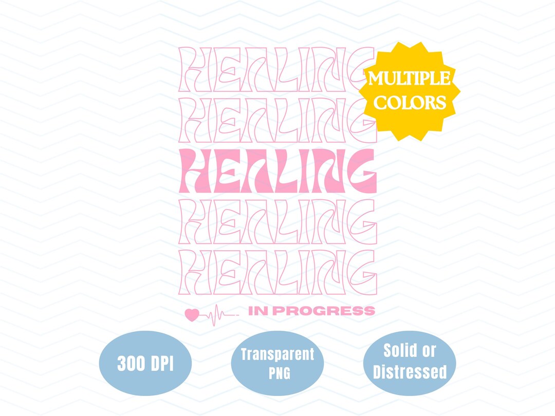 Healing in Progress PNG for T-shirts – Retro Mental Health Graphic ...