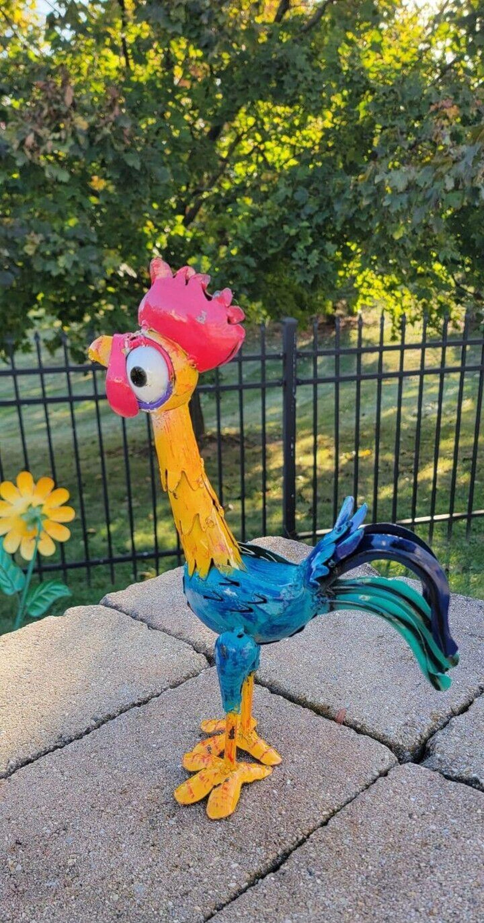 Metal Art Hei Hei the Rooster Baby Rustic Multicolor - Etsy