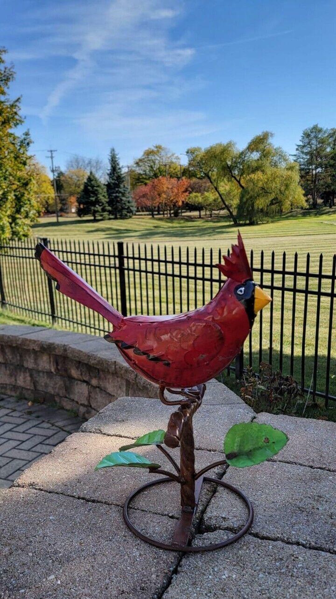 Metal Art Cardinal Home Garden Decor - Etsy