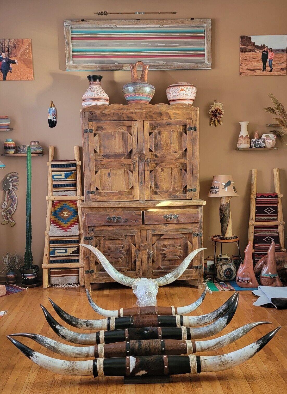 Texas" Authentic Polished Bull Horns Wall Mount 26" Southwest, Cow ...