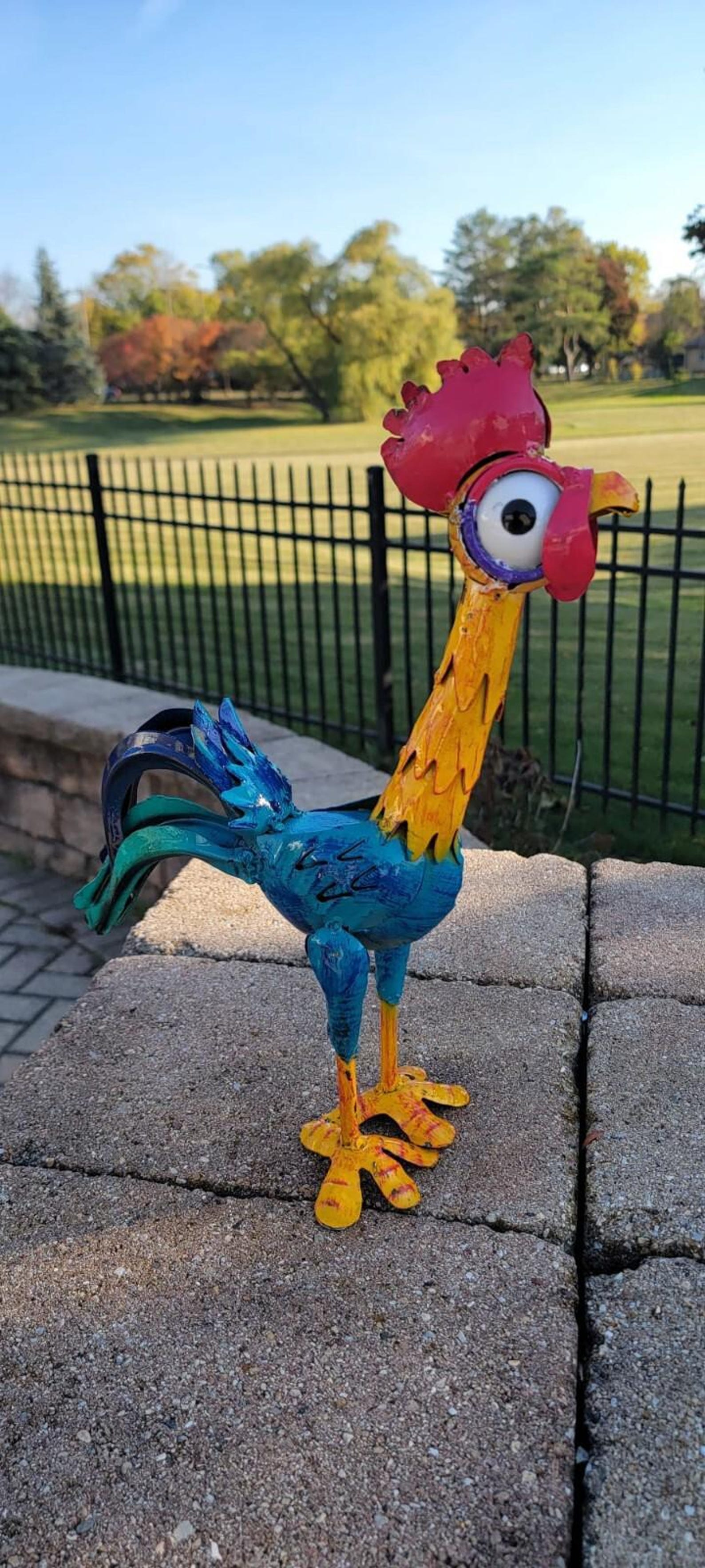 Metal Art Hei Hei the Rooster Baby Rustic Multicolor - Etsy