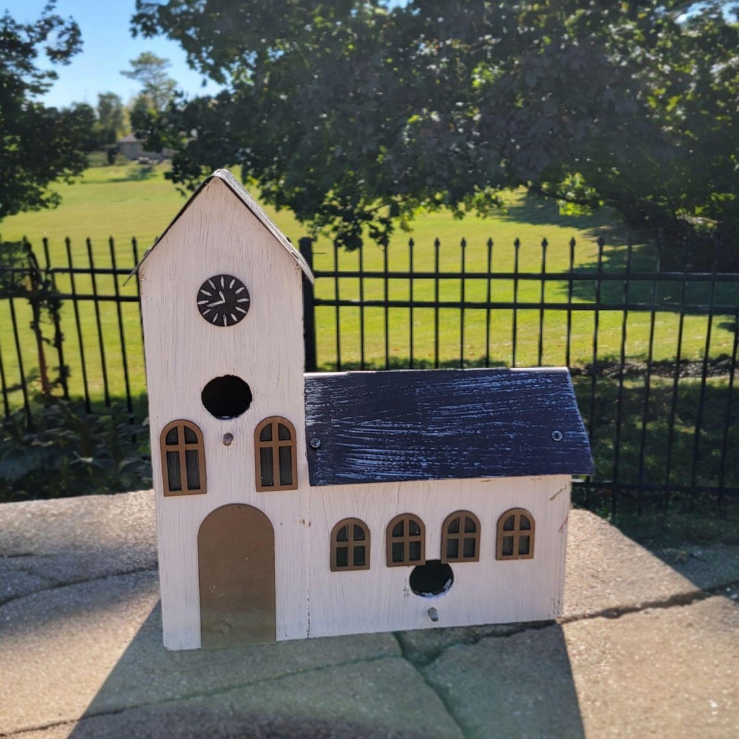 14" Wooden Birdhouse Handmade Rustic Farm, Barn, Ranch, Home Decor - Etsy