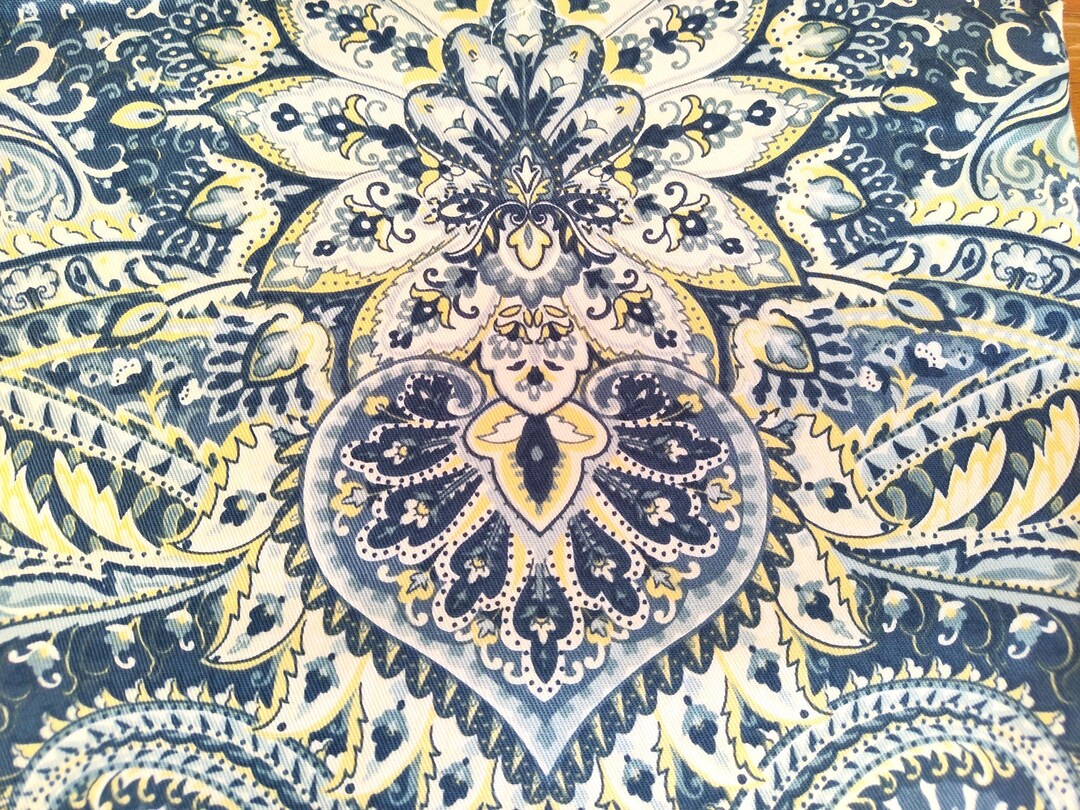 Waverly Toraja Cotton Fabric: Bohemian Paisley Decor Upholstery (57x53 ...