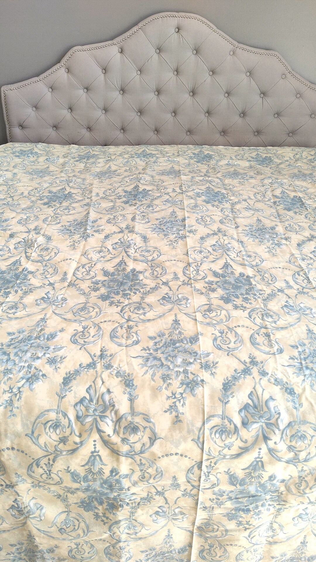 Vintage QUEEN Flat Sheet Acanthus Leaf Scrolls by Springs/springmaid - Etsy