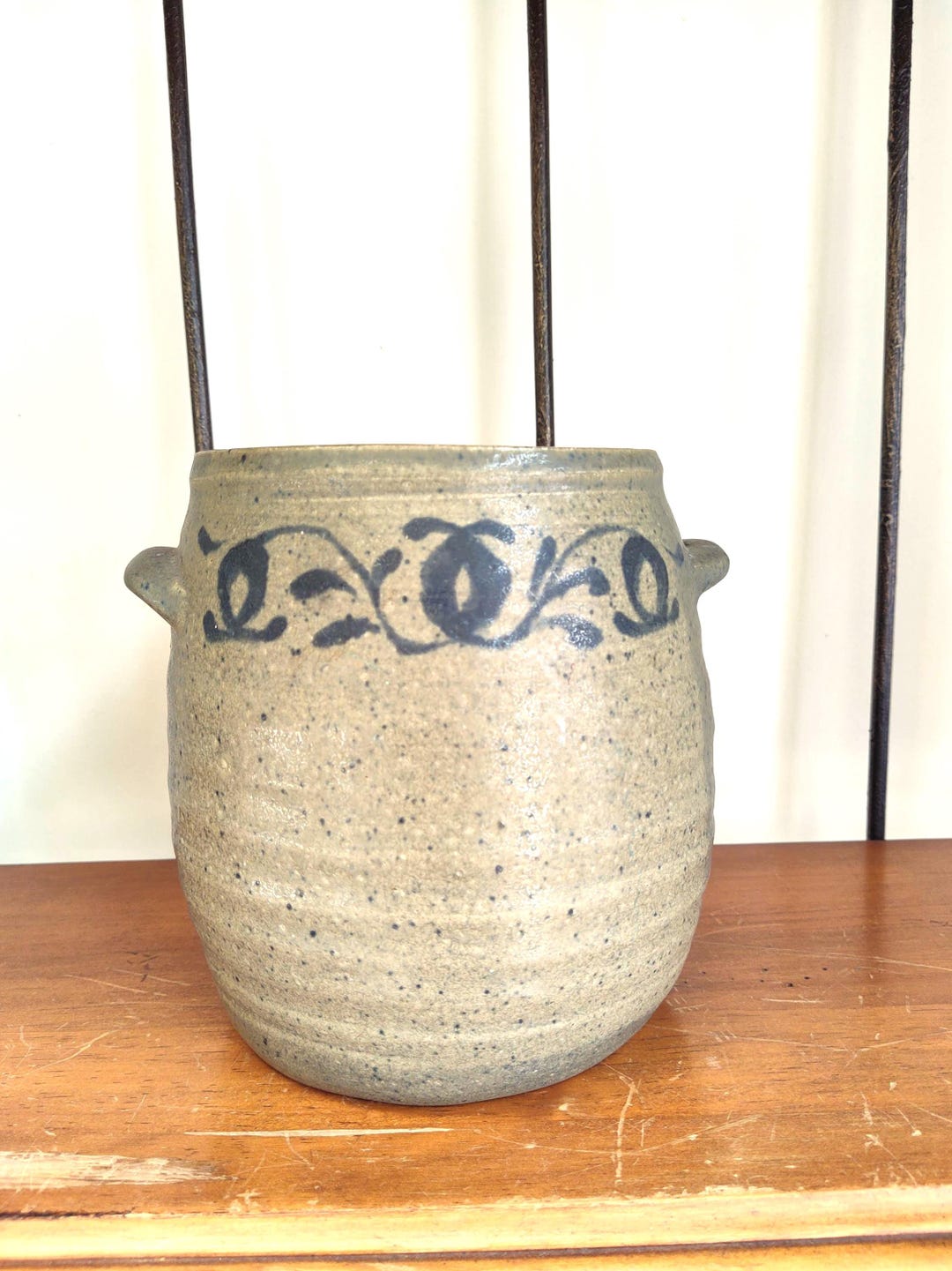 Vintage Stoneware Crock/ Vase Salt Glazed Stoneware Strasburg Virginia ...