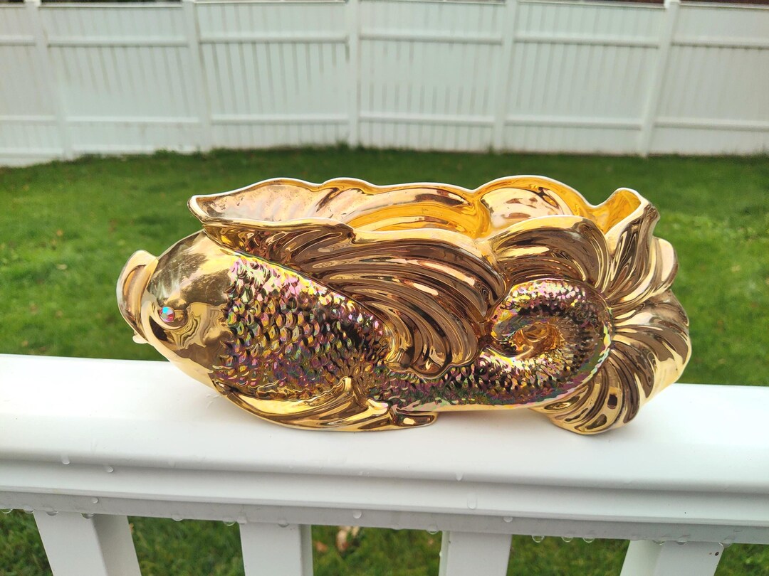 Vintage Ceramic Goldfish/ Koi Fish Planter MCM 1950's to 1960's - Etsy