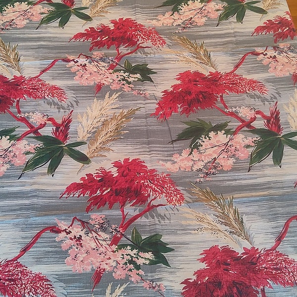 Vintage Barkcloth Fabric - Etsy
