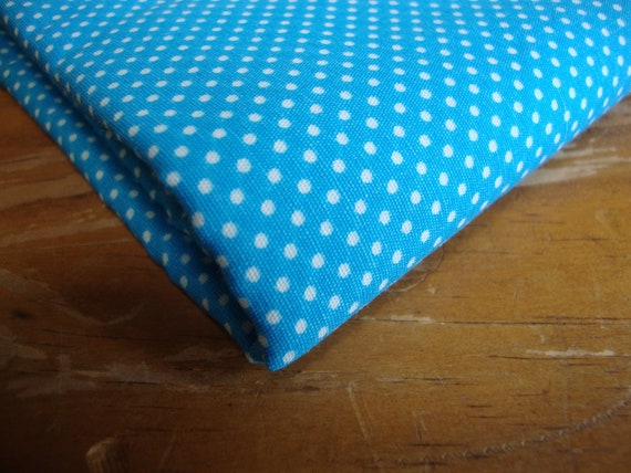 Vintage Polka Dot Fabric Turquoise and White 45 X 41 - Etsy