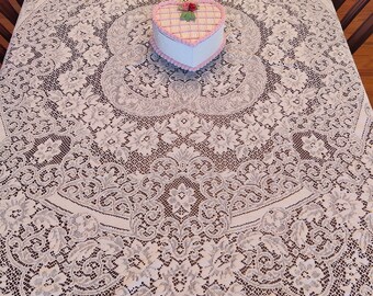 Round Lace Vintage Tablecloth - Etsy