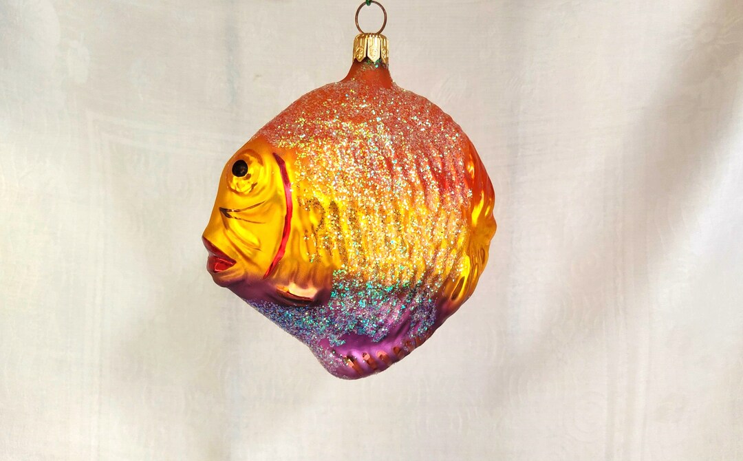 Vintage Christopher Radko Christmas Fish Ornament TROPICAL FISH 90-070 ...