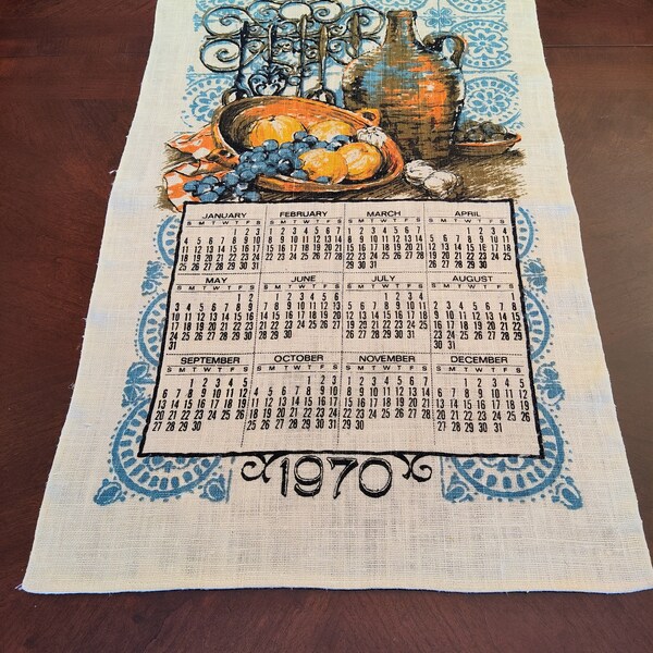 Calendar Tea Towel - Etsy