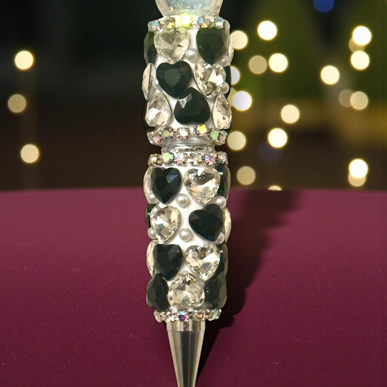 Crystal and Rhinestone Bunny on a Jeweled Pen: Jeweled Desk Accessory ...