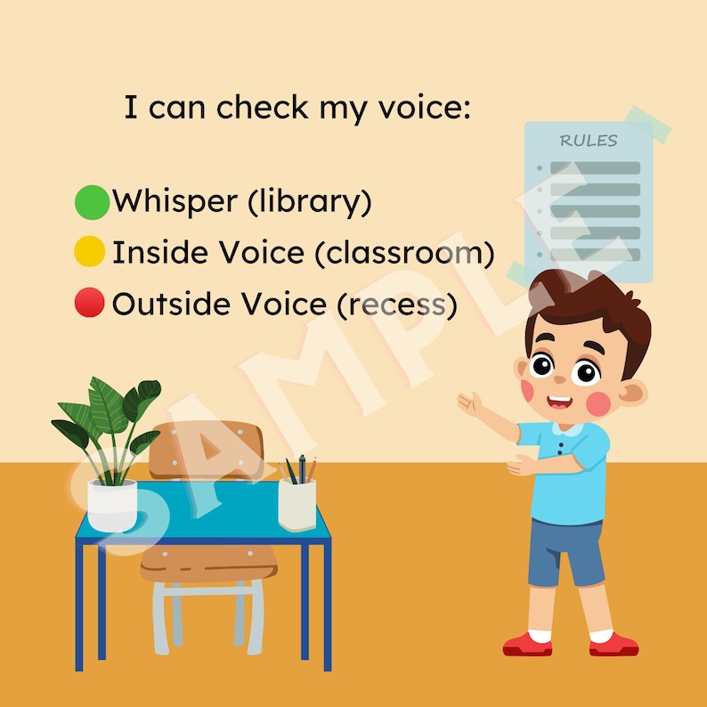 Inside Voice Social Story: Volume Control, SEL Tool (printable PDF ...