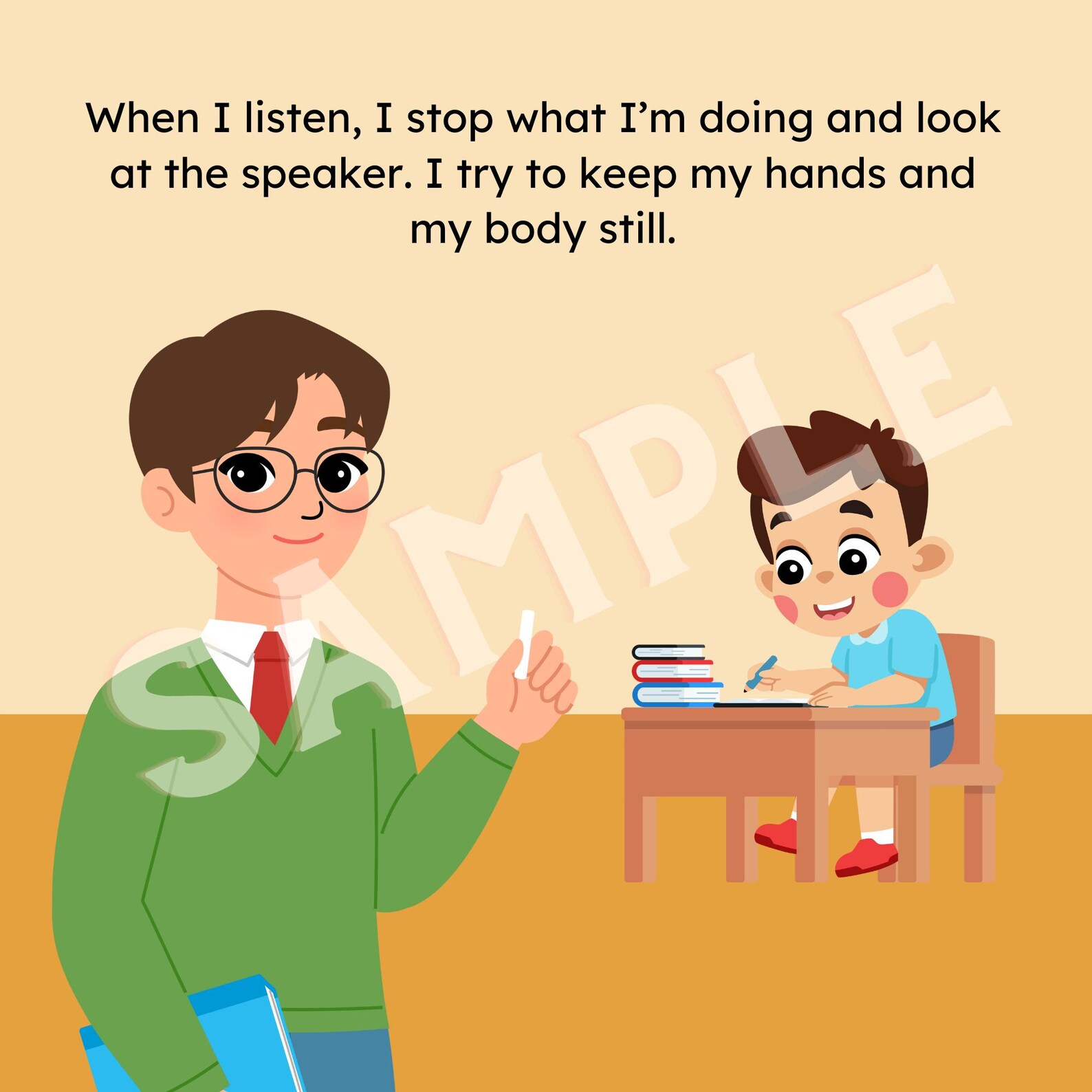 Social Story: Listen & Follow Directions - SEL Visual Tool (PDF ...