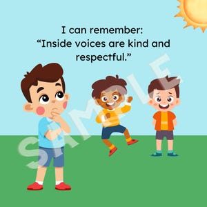 Inside Voice Social Story: Volume Control, SEL Tool (printable PDF ...