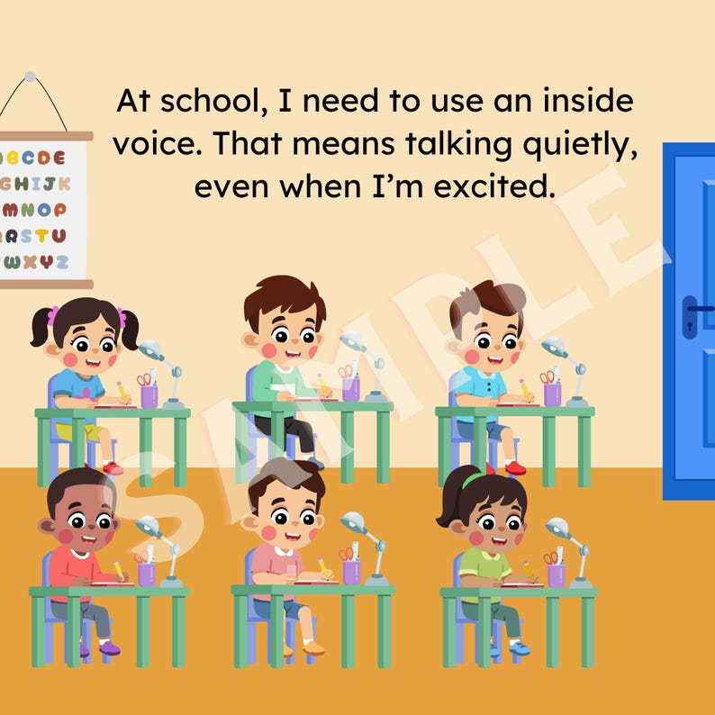 Inside Voice Social Story: Volume Control, SEL Tool (printable PDF ...