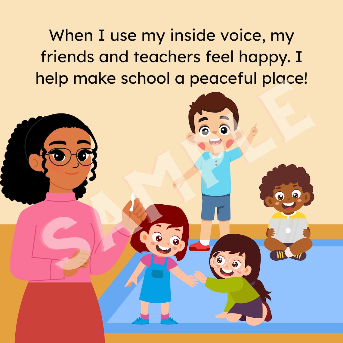 Inside Voice Social Story: Volume Control, SEL Tool (printable PDF ...