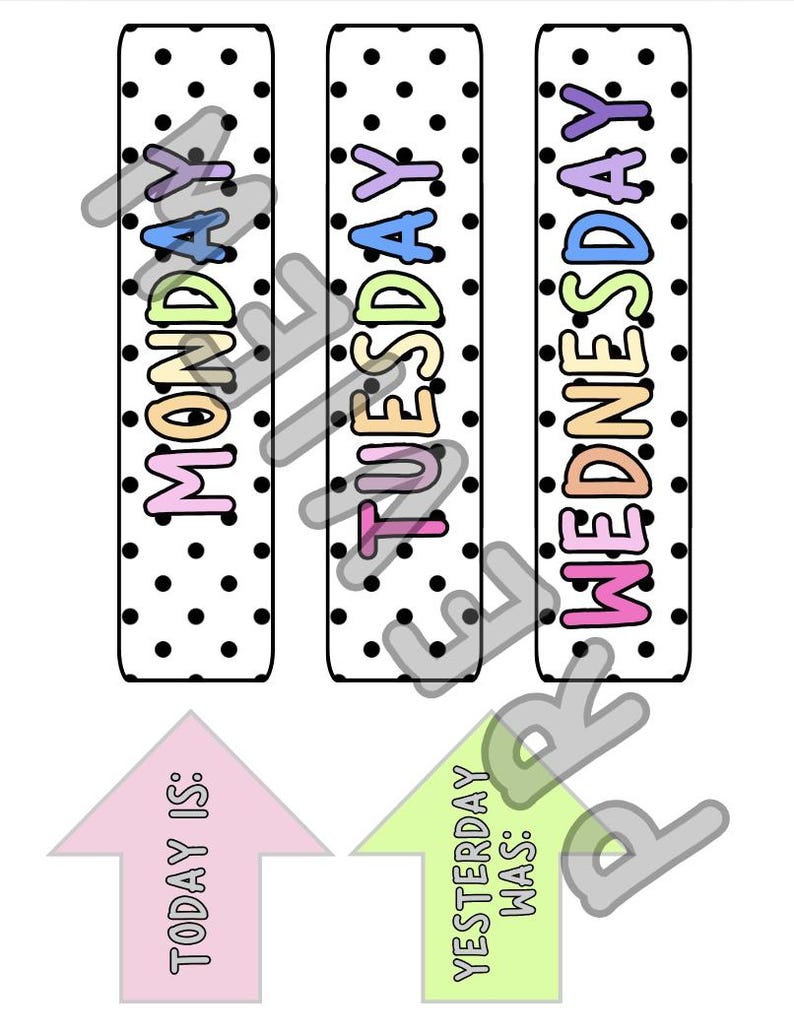 Pastel Days of the Week - Etsy
