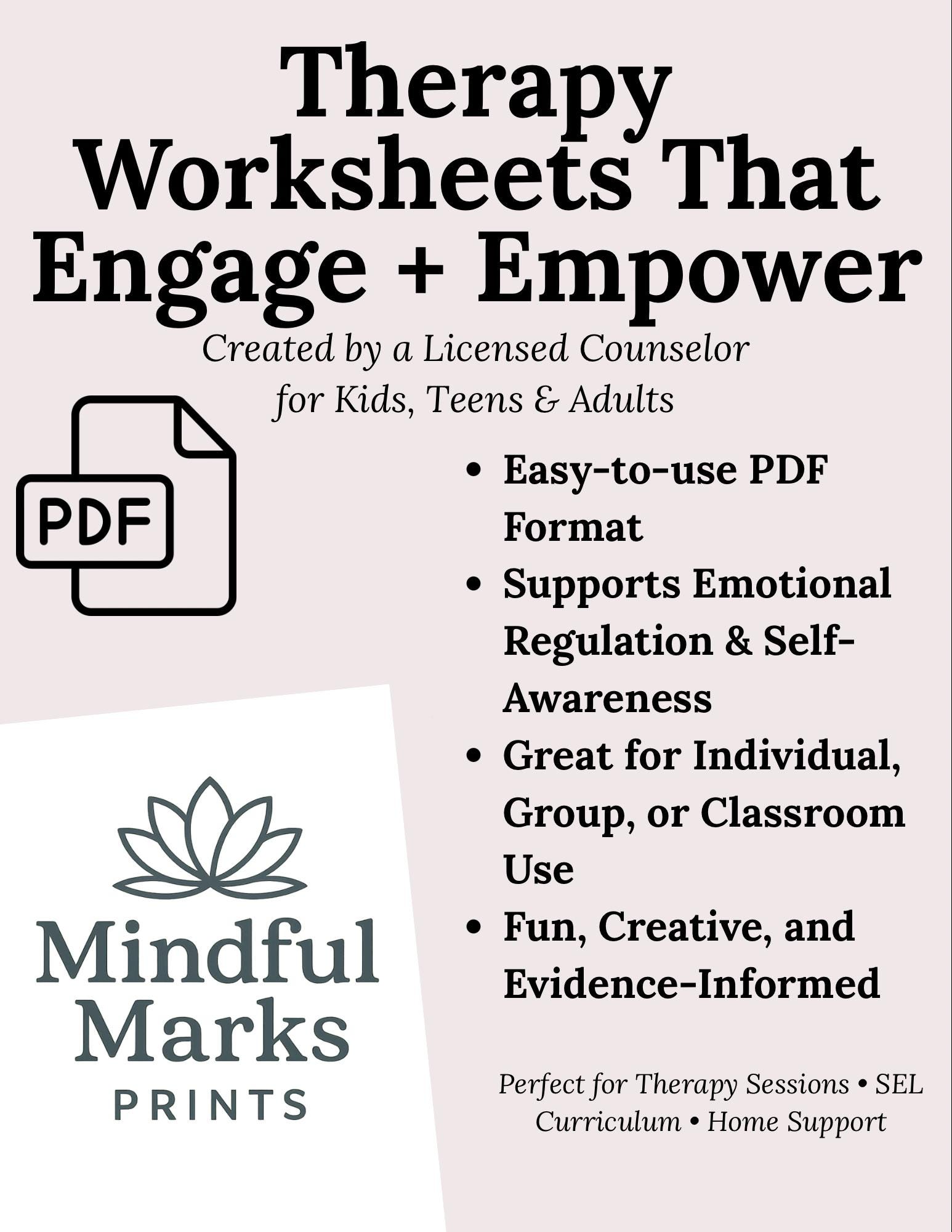 Impulse Control CBT Worksheets for Teens | Printable Therapy Resource ...
