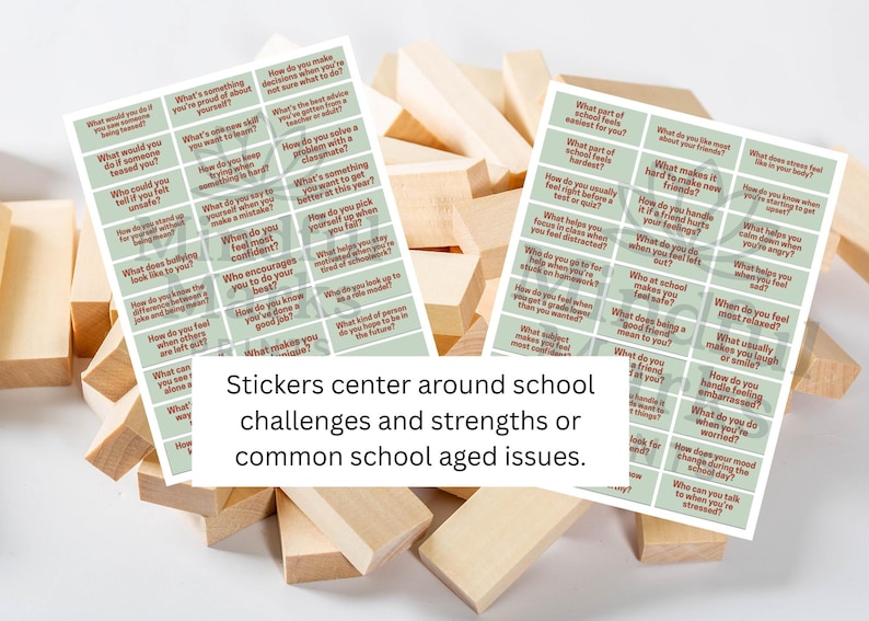 School Counseling Jenga Stickers + Coping Skills Handouts | 100 ...