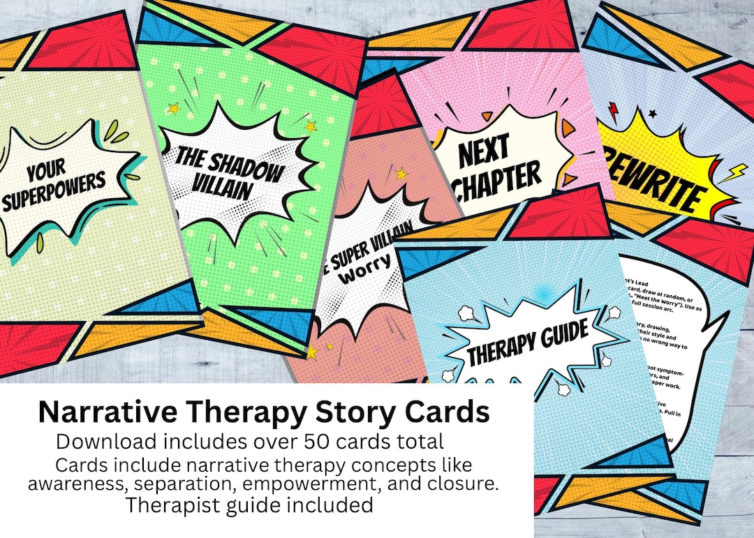 Narrative Therapy Story Cards – Superhero Theme | Over 50 Printable ...