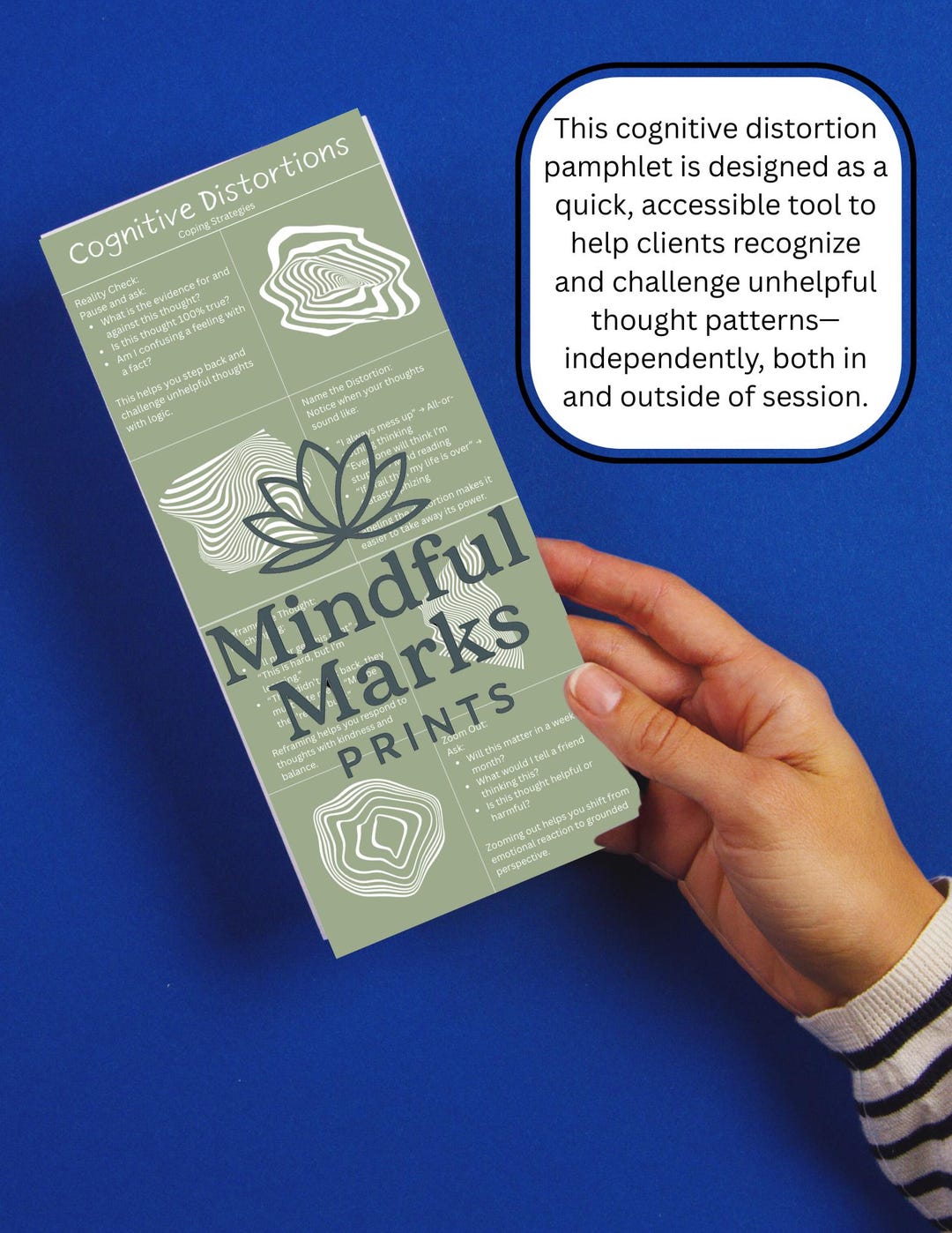 Cognitive Distortion Coping Skills Pamphlet – CBT Printable for Therapy ...