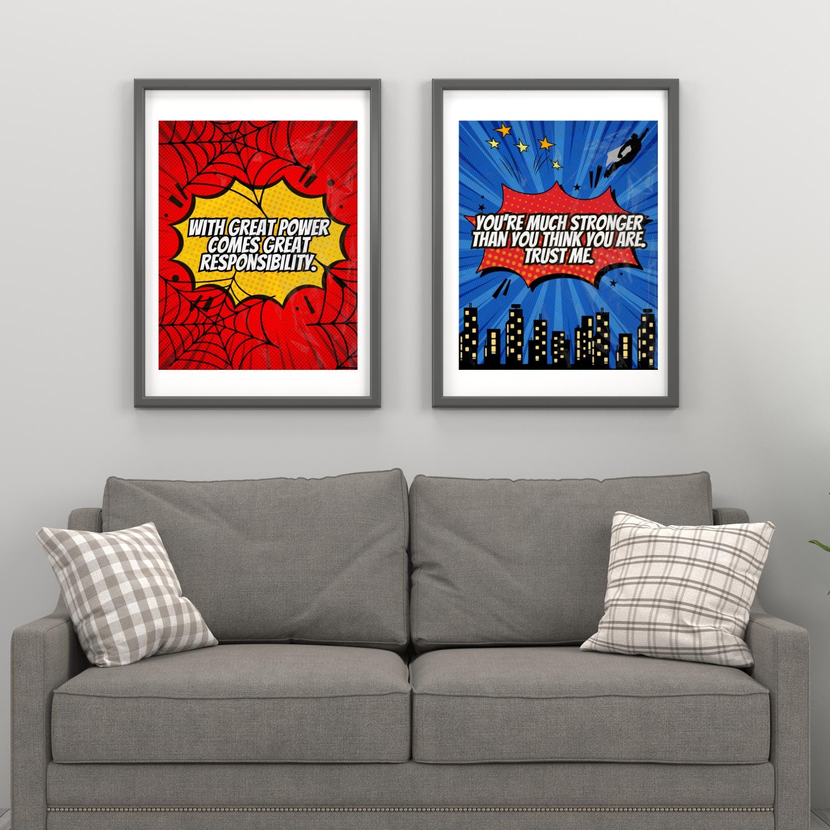 Superhero Therapy Wall Art | Motivational Comic Style Prints ...