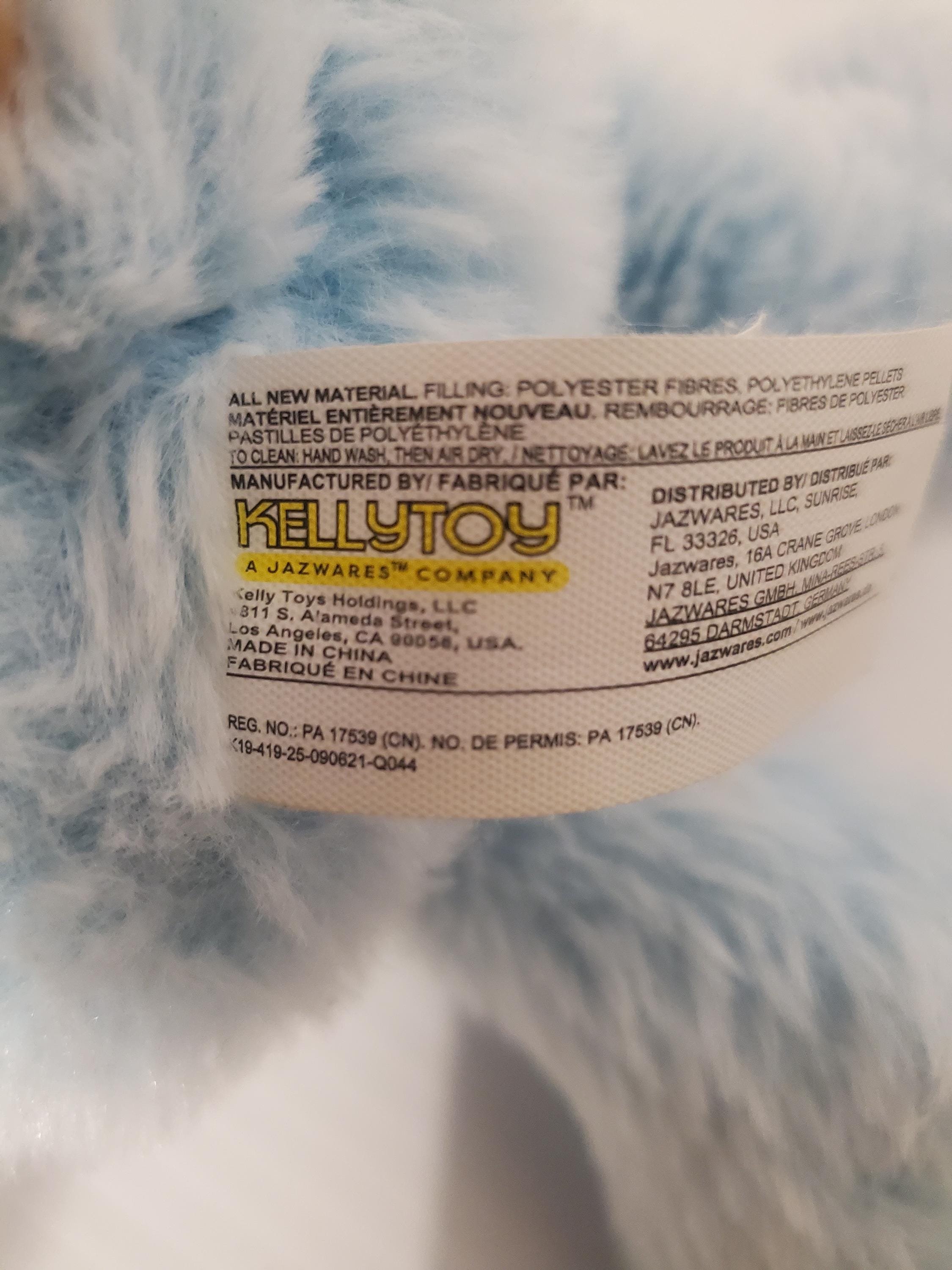 Kellytoy Stuffed Blue Bunny Rabbit Plush 12" Stuffed Toy Lovey Long ...