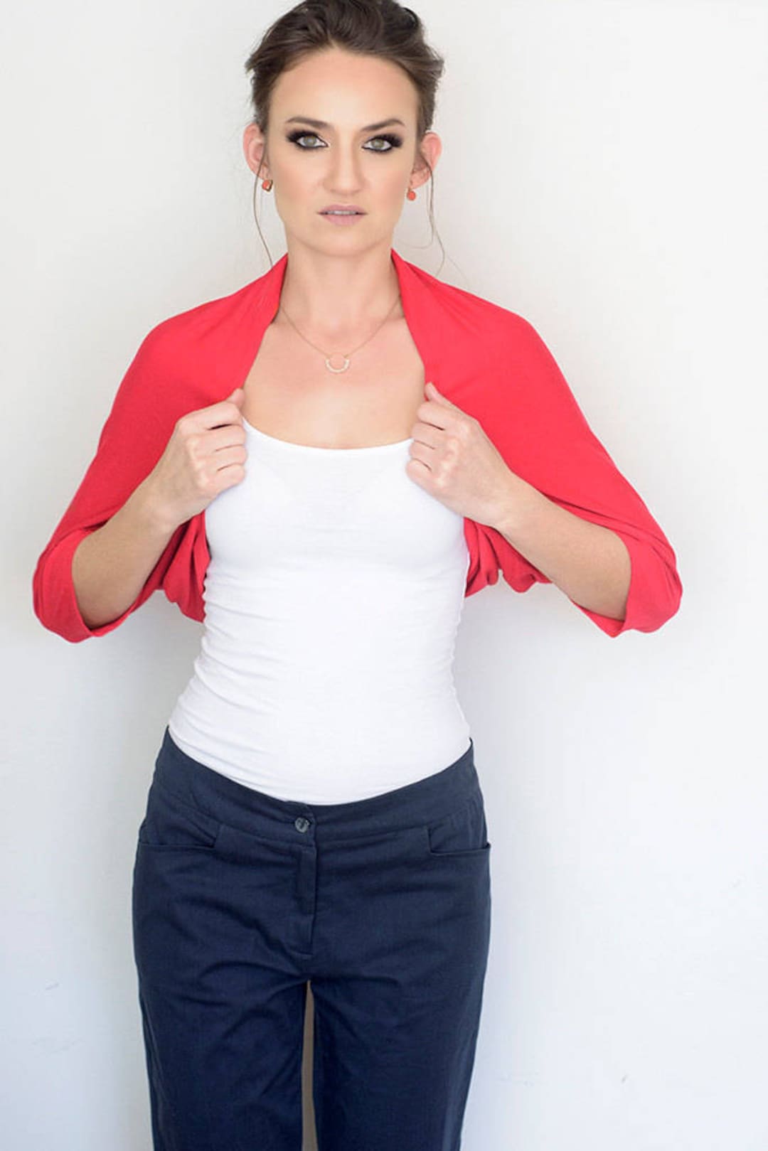 Red Bolero Evening Bolero Jacket Red Boleros and Shrugs Red - Etsy