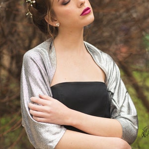 Silver Evening Shrug Silver Bolero Shawls Wraps Dressy - Etsy