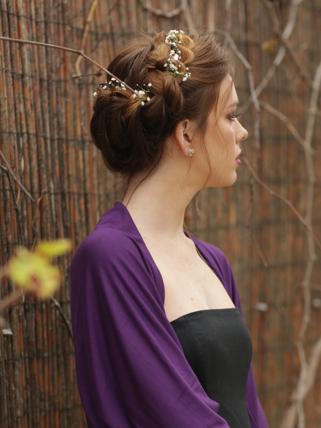 Purple Evening Bolero – Lightweight Oversized Shrug Jacket, Casual ...