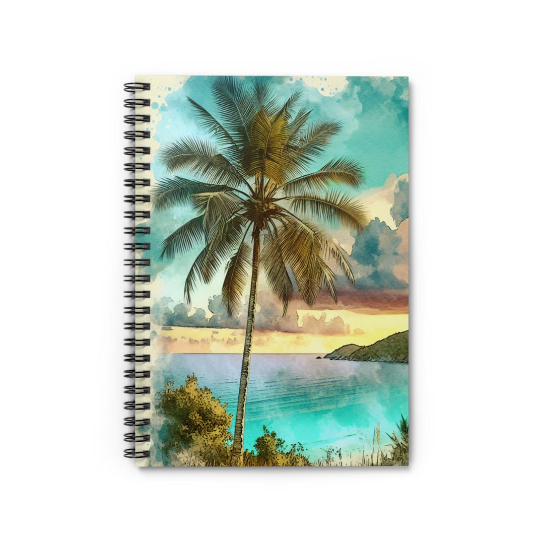 Tropical Palm Tree Spiral Notebook: Summer Beach Journal - Etsy