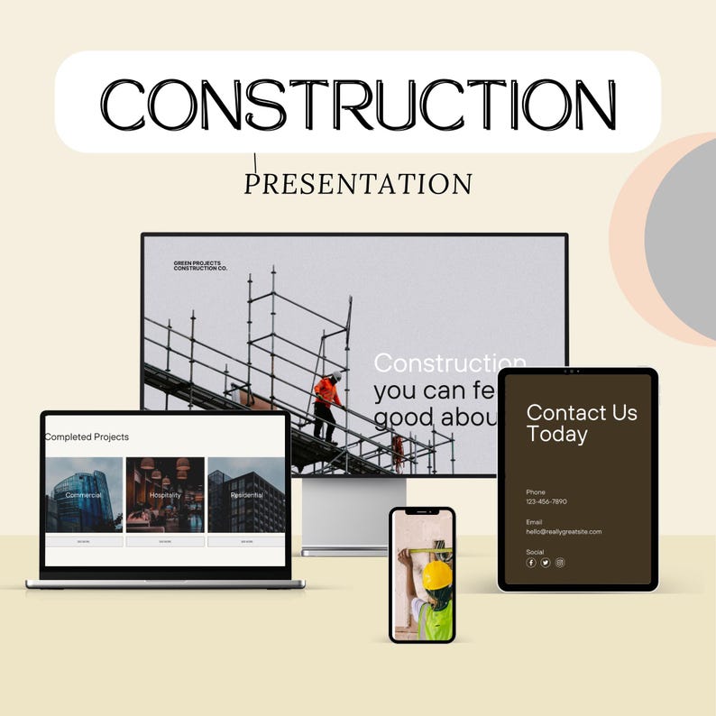 Professional Company Website Template – Editable in Canva - Etsy