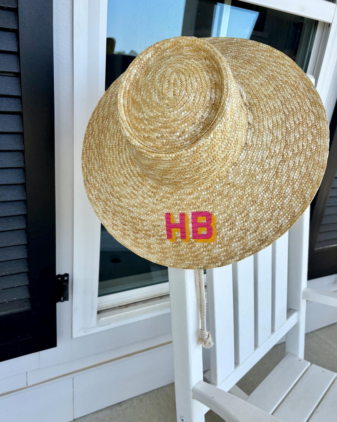 Personalized Straw Sun Hat – Custom Beach Hat, Monogrammed Lifeguard ...