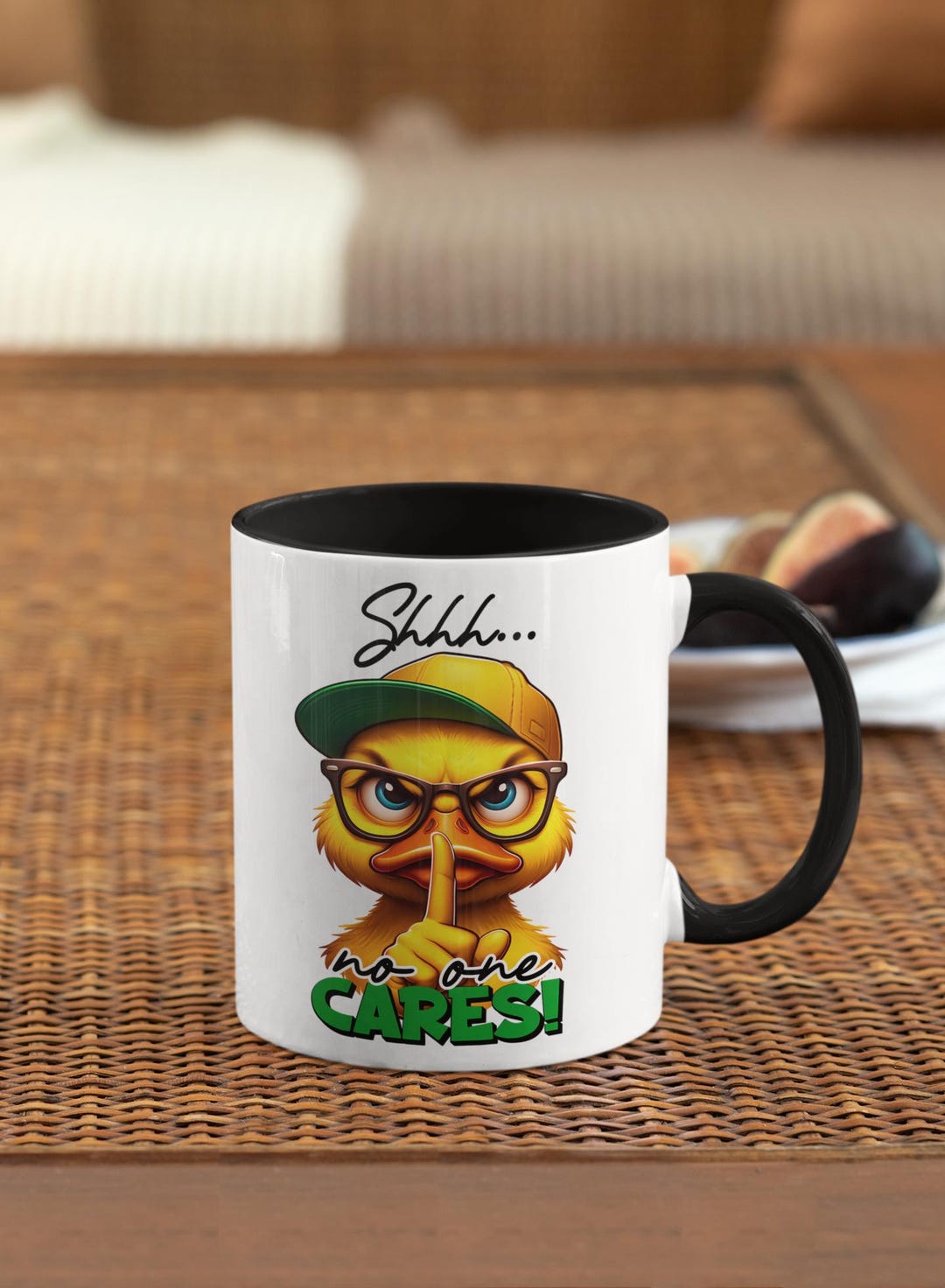 Funny Accent Coffee Mug: Sarcastic 'shhh No One Cares' Tea Cup - Etsy