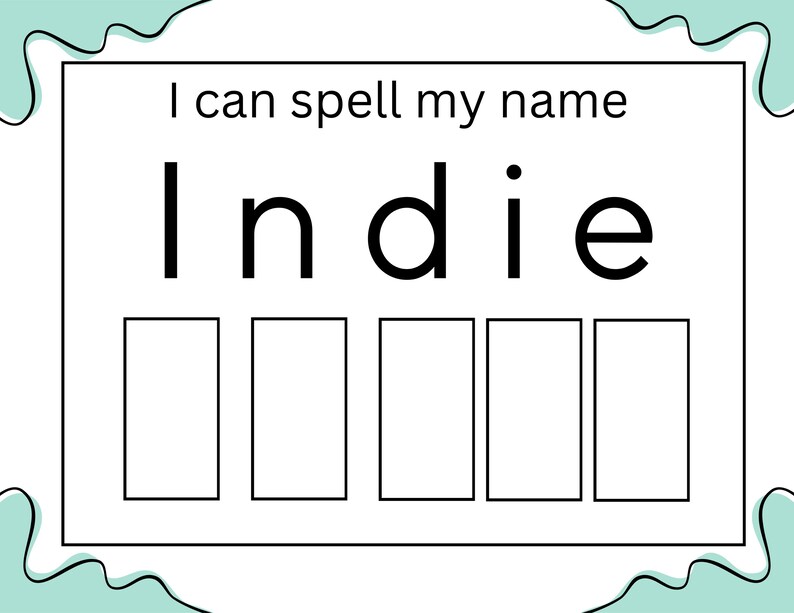 Personalized Name Recognition Worksheet | Reusable “I Can Spell My Name ...