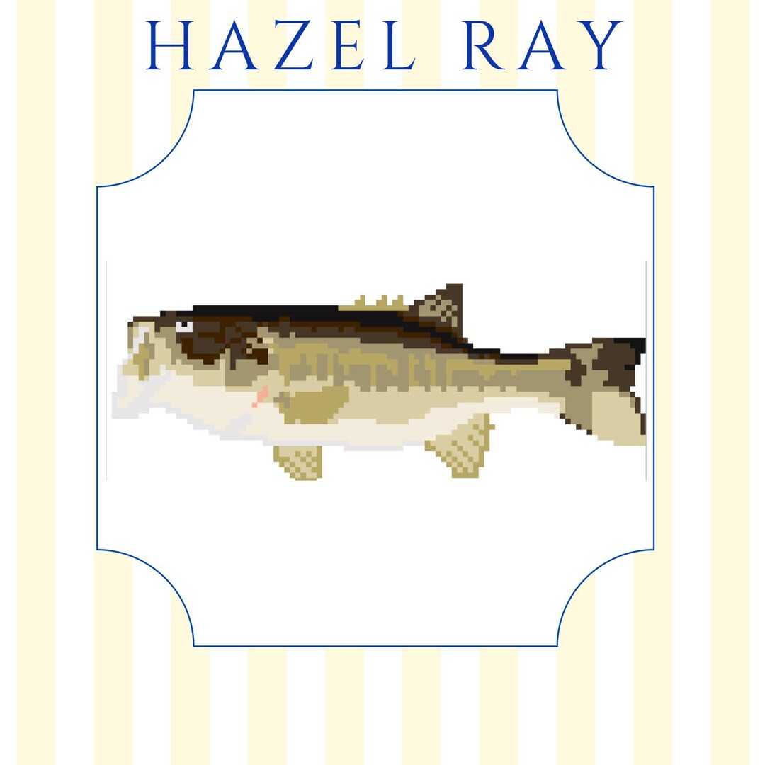 Bass Needlepoint Canvas Design (digital Download) - Etsy