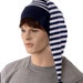 Night Cap Navy White Striped Nightcap With Pompom Cotton Adult Men ...