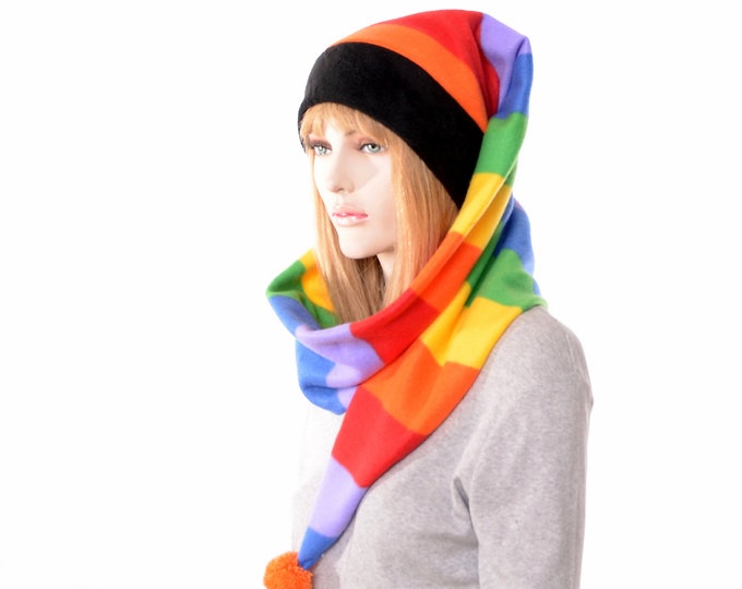 Night Cap Navy Blue Pointed Handmade Nightcap With Pompom - Etsy