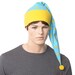 Nightcap Blue With Yellow Polka Dots Adult Men Women Pompom - Etsy