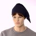 Night Cap Traditional Navy Blue Pointed Sleep Cap Cotton Unisex Adult ...