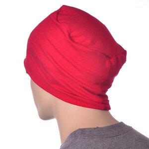 Red Nightcap Adult Woman Man Night Cap Sleep Hat Cotton Round Sleeping ...