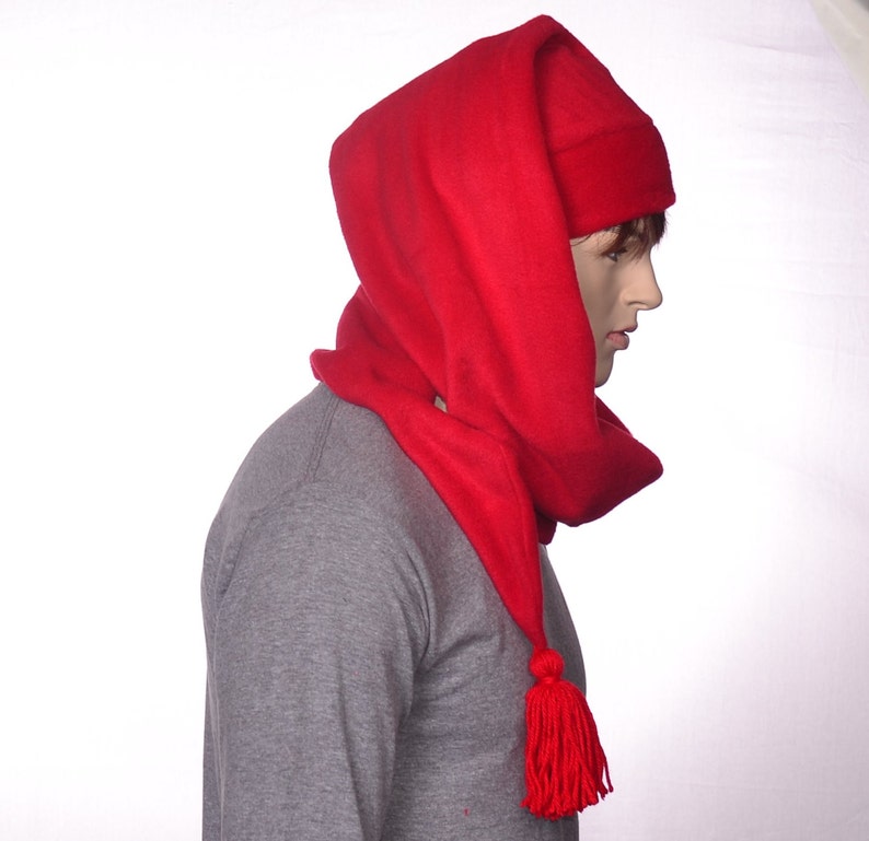 Extra Long Stocking Cap Red Adult Men Women Scarf Hat 5 Foot - Etsy