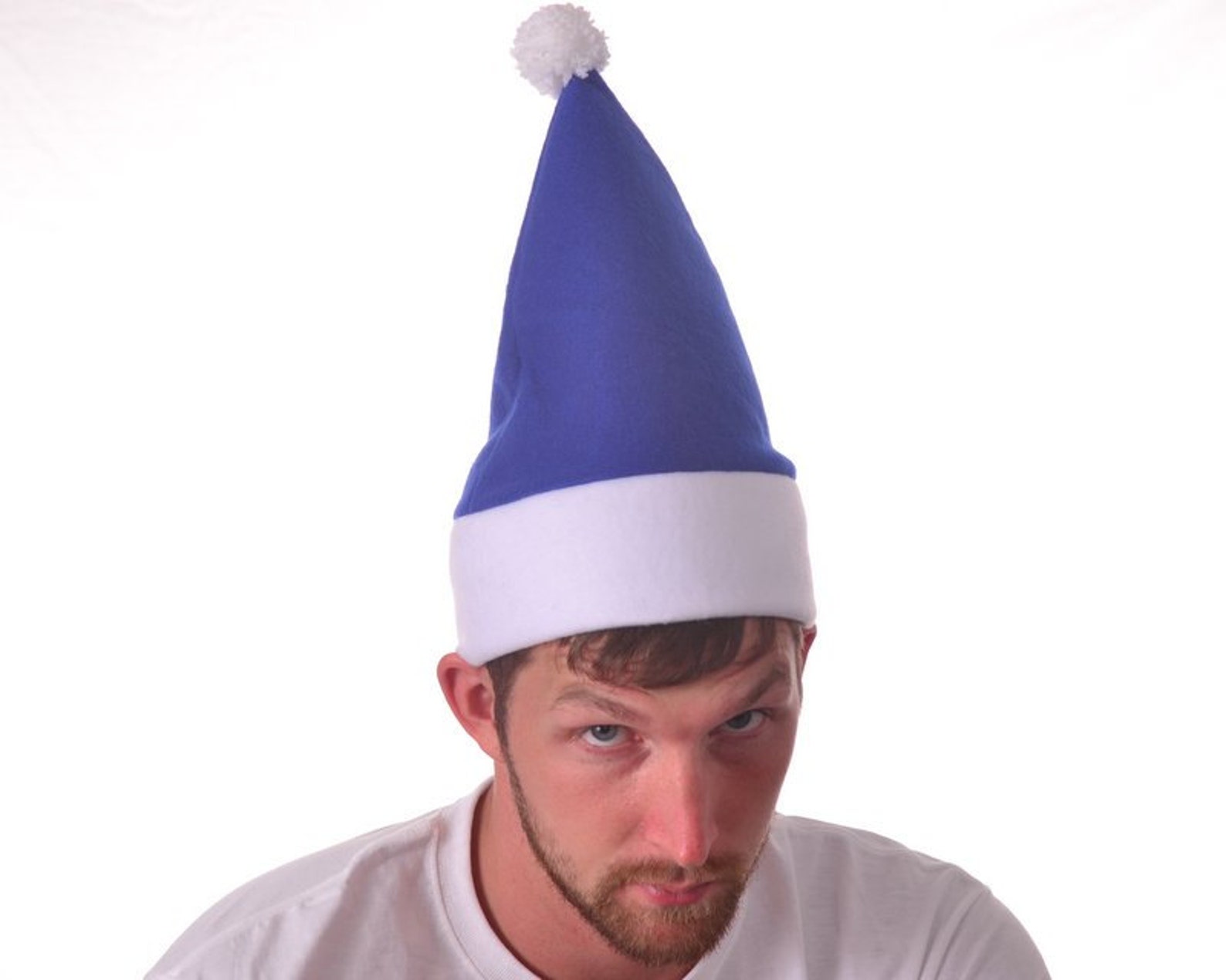 Blue Elf Hat Standing Gnome Cap Holiday Beanie Adult Costume - Etsy